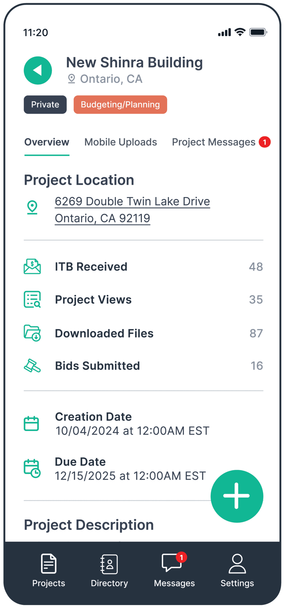 General Contractor Mobile App - PlanHub