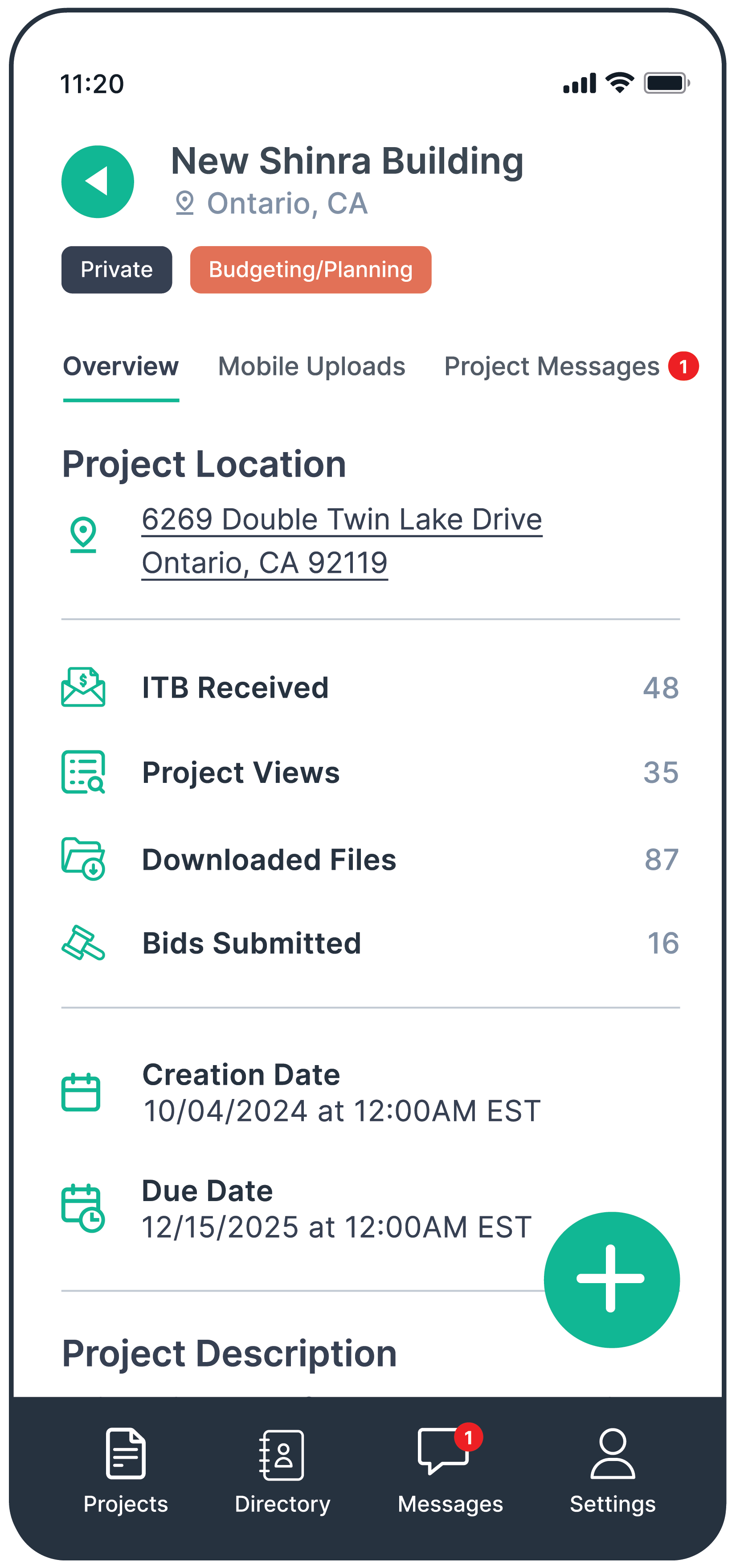 General Contractor Mobile App - PlanHub