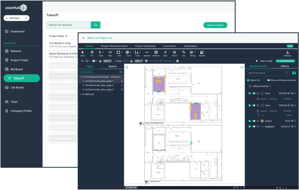 Takeoff & Estimation - PlanHub